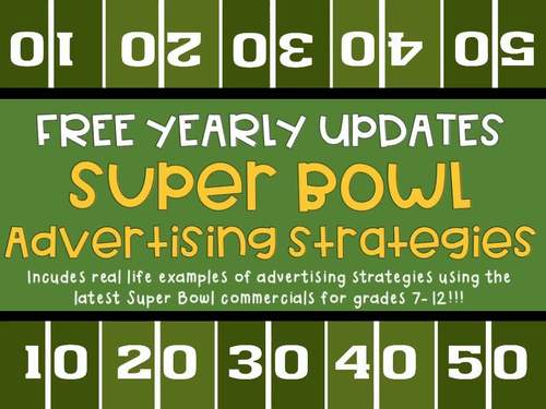 Advertising Strategies Using Super Bowl Commercials FREE YEARLY UPDATES