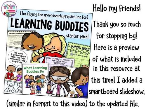 Learning Buddies Starter Pack by That Fun Reading Teacher | TpT
