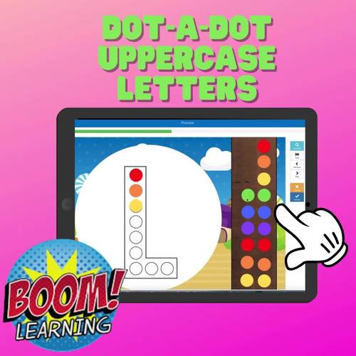 PRESCHOOL LEARNING - DOT-A-DOT UPPERCASE LETTER BOOM CARDS | TPT