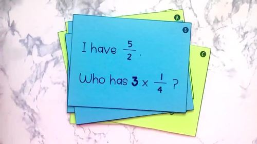 Multiply Fractions by Whole Numbers: I Have, Who Has Game | TPT