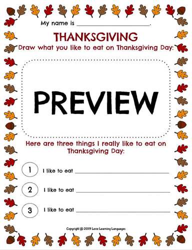 Thanksgiving Writing Worksheets - No prep printables | TpT