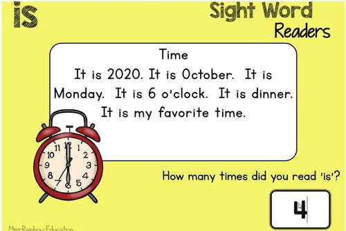 Sight Word Readers (Pack 3) Boom Cards by Boom Cards by Miss Rainbow ...