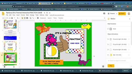 BUNDLE Rainbow Dino Themed Math Game - Virtual Activity by Kennedy ...