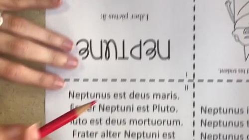 Neptune God of the Sea Latin Story Foldable Book by Amy Skillicorn