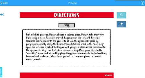 Checkers Interactive Boom Card Game for Language by Speak EZ | TpT