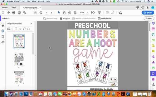Numbers are a hoot! Math Center for Preschool, Pre-K, and Kindergarten