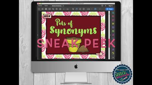 NO PRINT Spring Vocabulary Mania for Distance Learning by The Speech ...