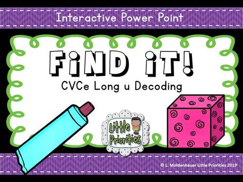 Long U - Interactive Find It Activity by Little Priorities | TPT