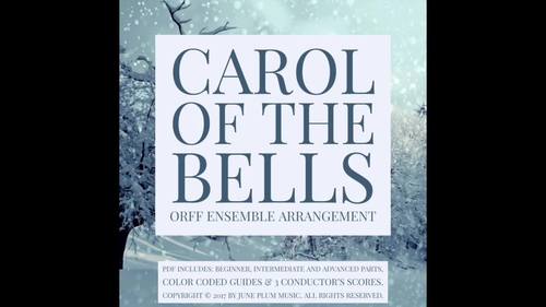Carol of the Bells for Orff or Marimba Ensemble. 3 levels. beginner to ...