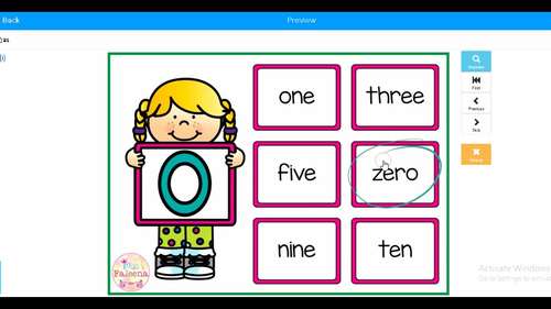 Number Word Match 0-20 Digital Task Cards - Boom Cards™ by Miss Faleena