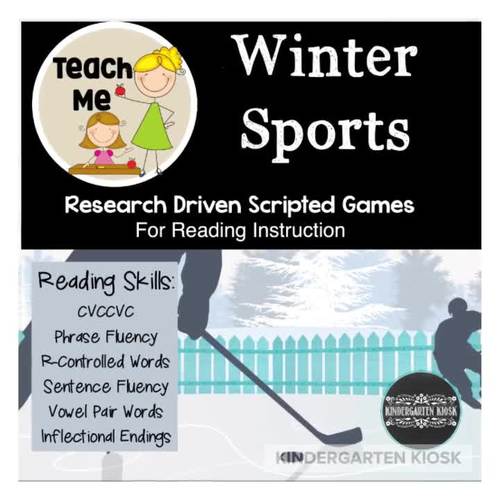 Phonics Games Winter Sports Science of Reading by Kindergarten Kiosk