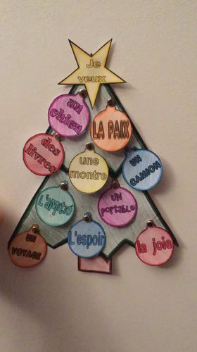 Christmas Tree List Ma liste de Noël French Holiday Project by sra Collier