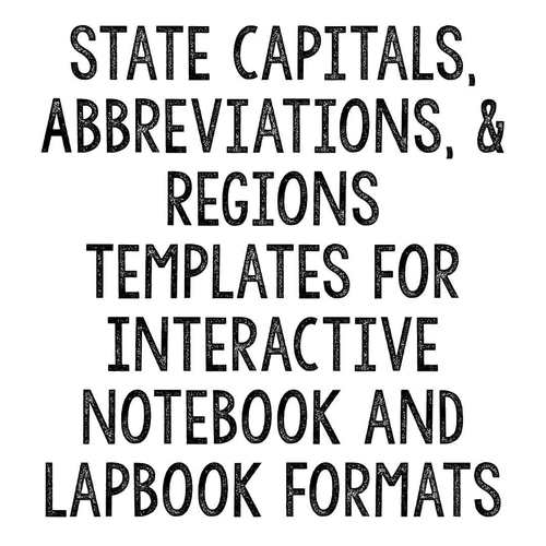 USA CAPITALS & REGIONS Interactive Notebook Activity | Coloring Craft ...