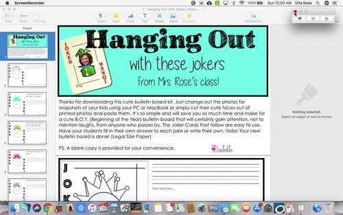 "Hanging Out With These Jokers" Bulletin Board by Fajitadita | TpT