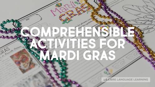 Mardi Gras Activities | French High-Frequency Verb Reading | TPT