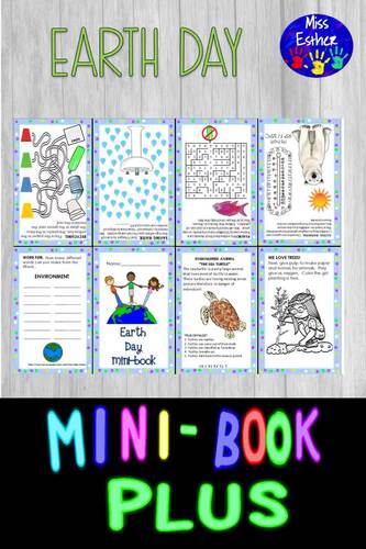 Earth Day Mini-Book Plus 5 resources - Holiday Series by Miss Esther