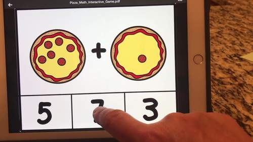 Counting and Addition Math Interactive PDF: Adding to 20 Pizzas by Draz ...