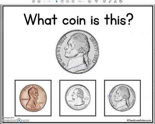 What Coin? Picture Match Digital Task Cards Distance Learning | TpT