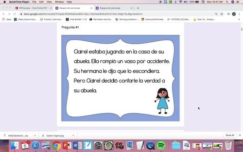 Character traits in Spanish - For Distance Learning- Google Classroom