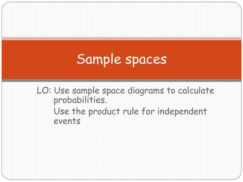 Sample space diagrams and product rule for independent events | TPT