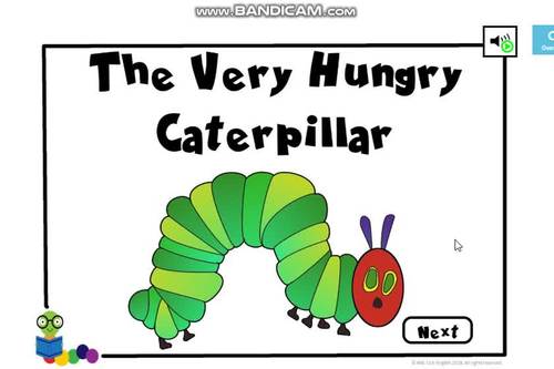 The Very Hungry Caterpillar Simplified Story with Audio - Distance Learning