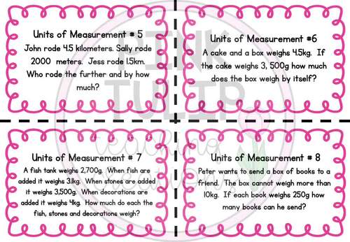 Maths Problem Solving Worded Question Task Cards | TpT