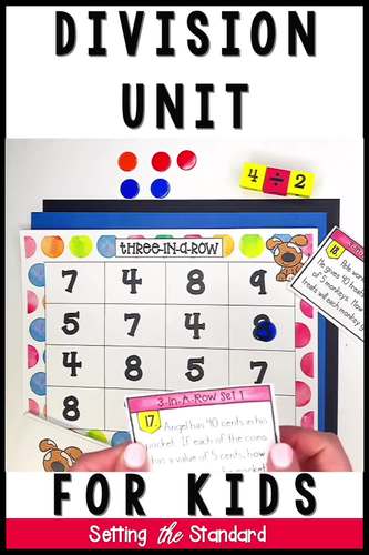 Division Games & Task Cards by Setting the Standard | TpT
