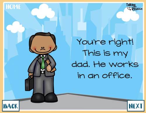 No Print Community Helpers Listening for Details for Speech Therapy