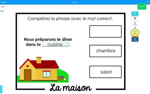 la maison French house vocabulary review digital BOOM cards by The ...