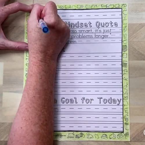 Print Handwriting , Growth Mindset and Goal Setting by Christine Rogers ...