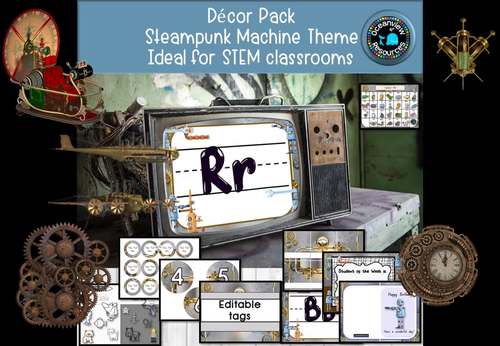 CLASSROOM DECOR l STEAMPUNK I Labels, signs, posters and charts | TPT