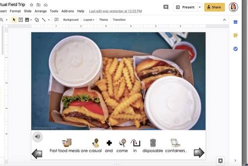 Fast Food Virtual Field Trip Social Narrative & Comprehension Google ...