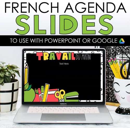 French Agenda Slides | Distance Learning | Editable by Love Live Laugh ...