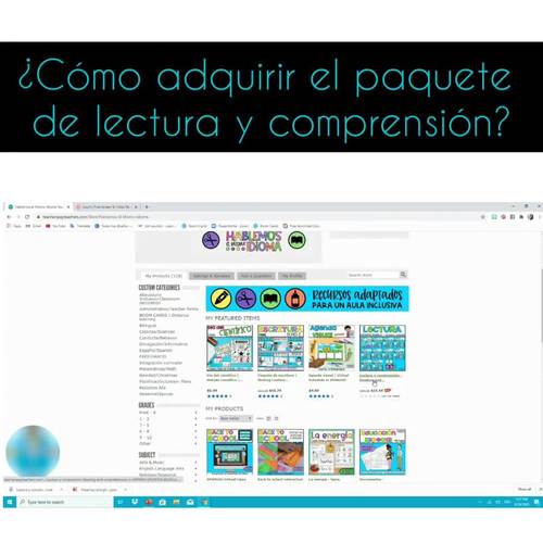 Lectura y comprensión - Reading and comprehension in SPANISH - GROWING ...