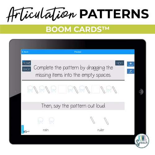 Articulation Patterns for Speech Therapy - PDF and BOOM CARD Combo Pack