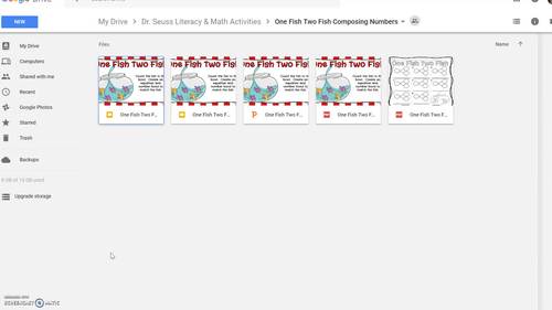 One Fish Two Fish Composing Numbers (Dr. Seuss theme) -A Digital Math ...