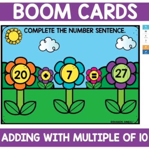 Adding to a multiple of 10 using Boom Cards | Digital Task Cards Mod 1 ...