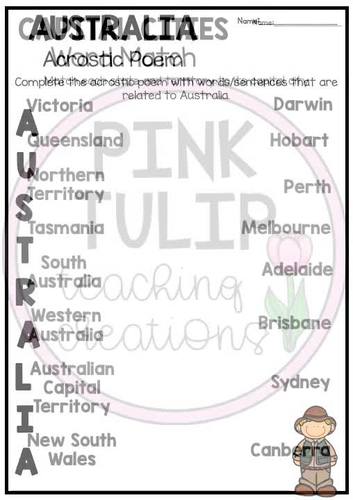 Australian Geography - Mini Fun Activity Pack by Pink Tulip Teaching ...