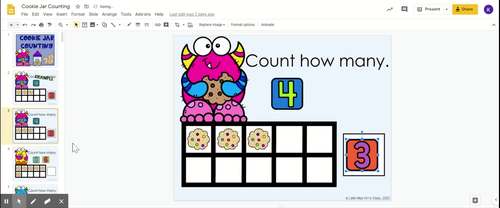 Cookie Jar Themed Counting & Number Fluency with Google Slides™ & Boom ...