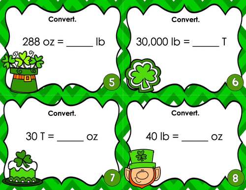 1/2 PRICE 1ST 24 HRS Converting Customary Weight St. Patrick's Day Theme