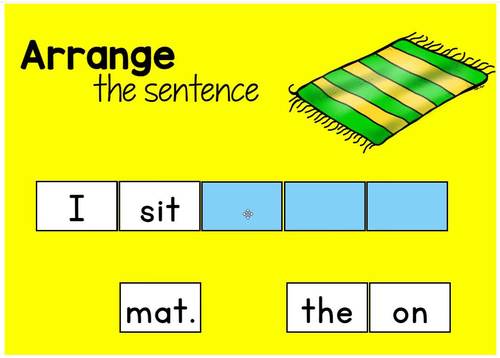 Boom Cards - Sentence Building (Pack 2) by Miss Rainbow Education