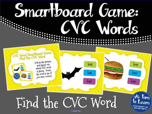 CVC Words: Find the CVC Word Game (Smartboard/Promethean Board) | TPT