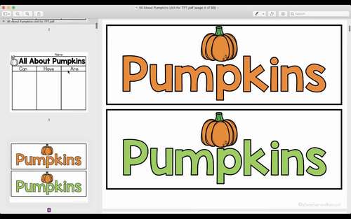 Pumpkin Unit - Life Cycle - Math - Literacy - 5 Senses - How to Carve a ...