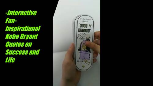 Kobe Bryant Quotes ️ Interactive Fan and Bookmarks by ESL Classroom