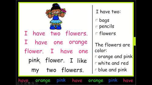 DIGITAL Sight Words Reading Assessment for First Grade and Kindergarten ...