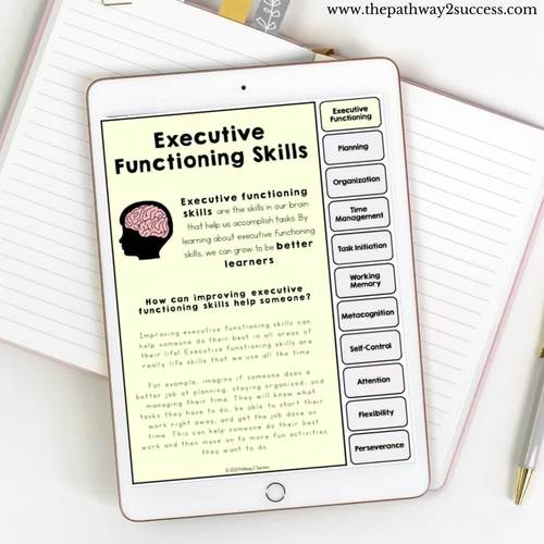 Executive Functioning Skills Flipbook - Digital & Printable Activity