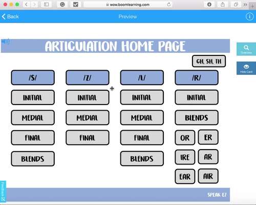 Articulation Tic-Tac-Toe - S, Z, R, L, CH, SH, TH Boom Cards by Speak EZ