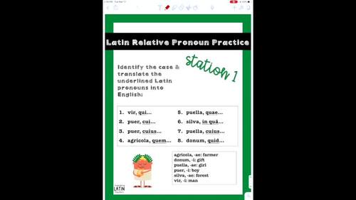 Latin Relative Pronouns Stations by Amy Skillicorn | TPT