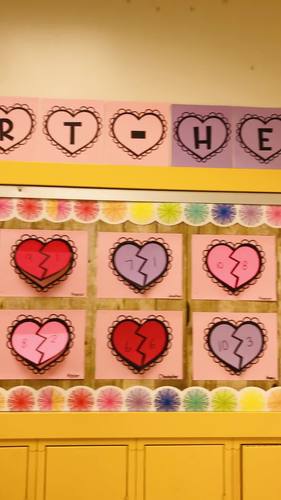 Valentine's Day Math Center & Bulletin Board - Number Decomposition ...