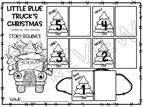 Little Blue Truck's Christmas {Literature Unit} by Preschoolers and ...